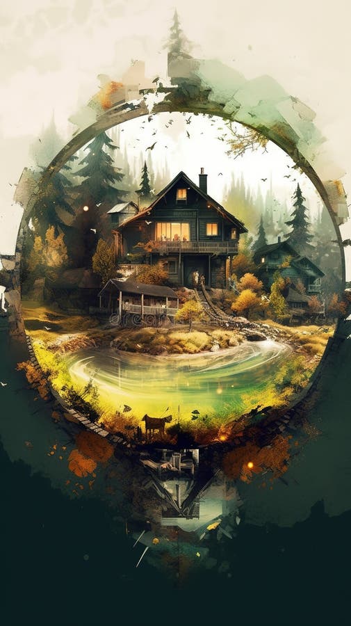 Illustration of a Magical Infinity Forest Stock Illustration ...