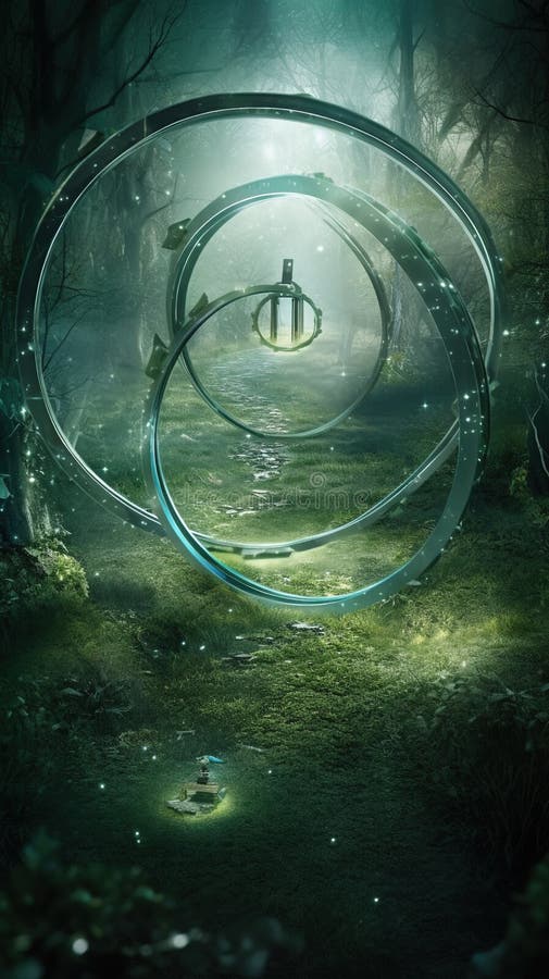 Illustration of a Magical Infinity Forest Stock Illustration ...