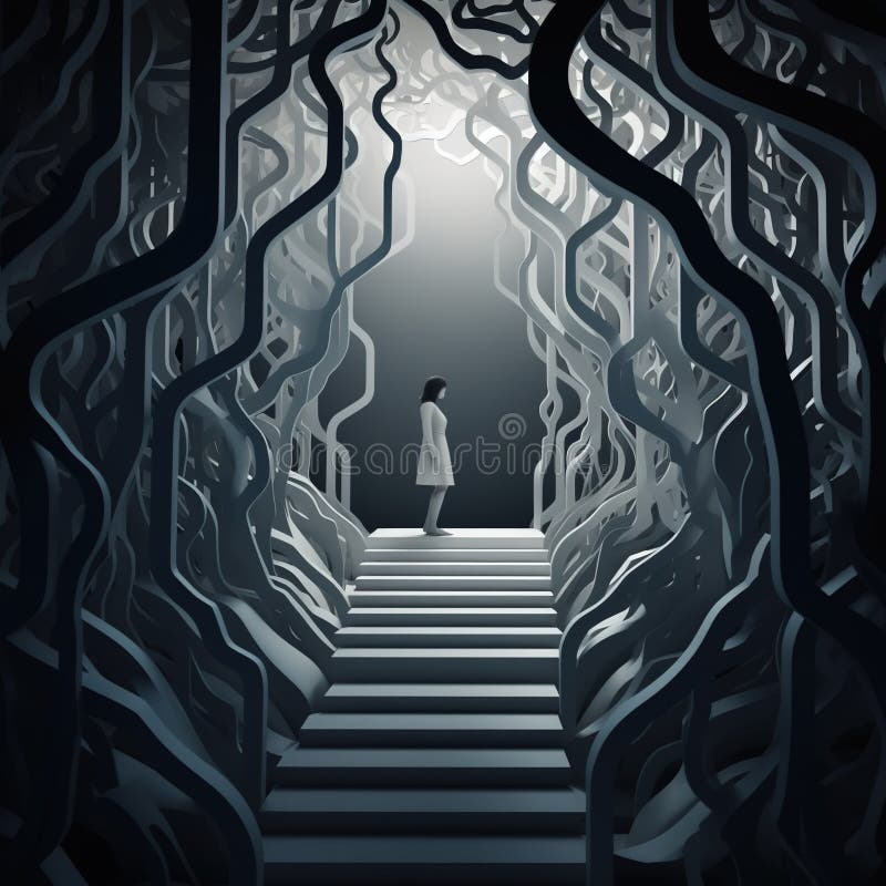 Illustration of a Magical Infinity Forest Stock Illustration ...