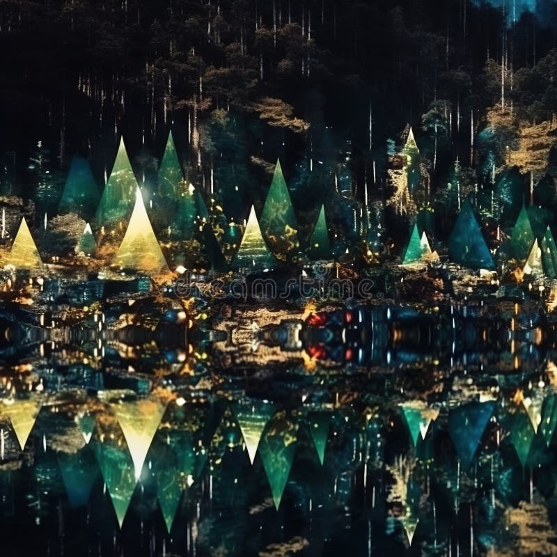 Illustration of a Magical Infinity Forest Stock Photo - Image of floral ...