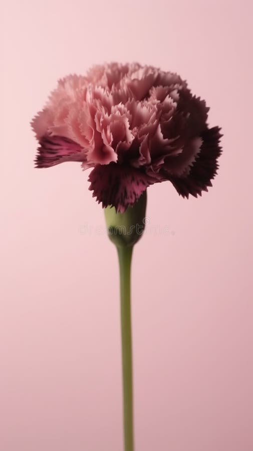 A Single Carnation Top View Isolated on Transparent Background Stock ...