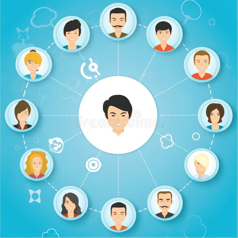 Social Network Background Illustration of Creative Manipulation Stock ...