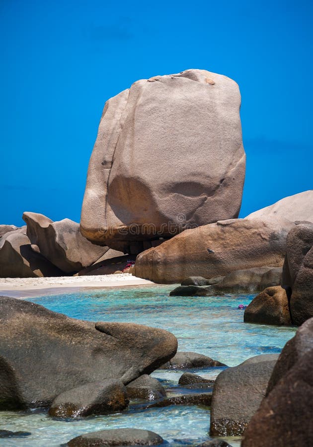Unique Rock Formations on a Beautiful Beach Stock Photo - Image of ...