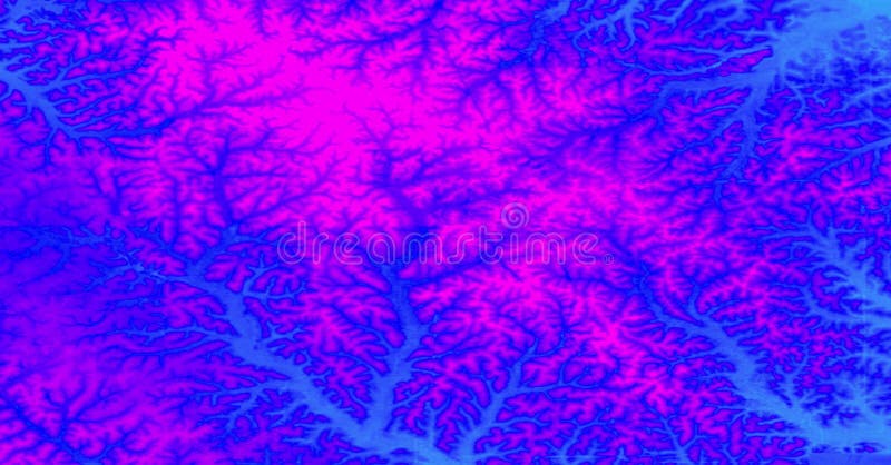 Topical Map of River Flow Direction, in Blue and Purple Color Stock ...