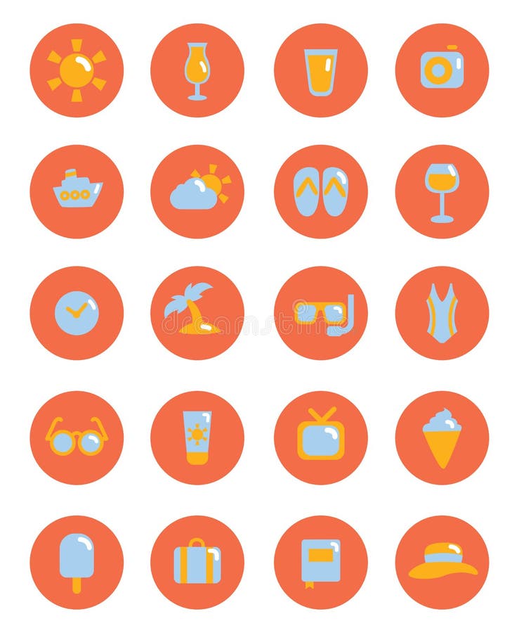 Topical Vacation, icon stock vector. Illustration of baggage - 261074824