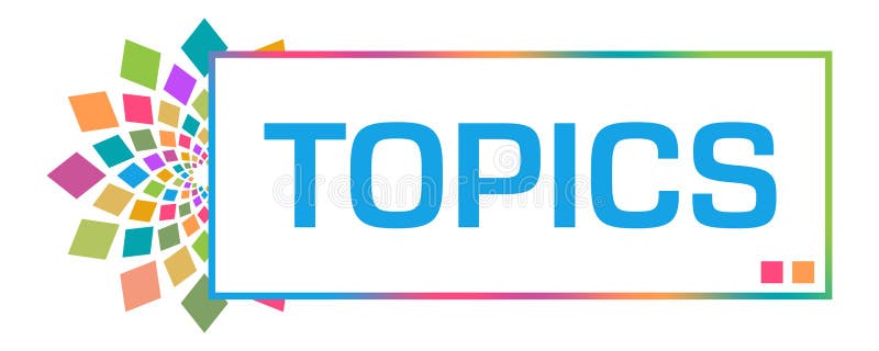 Topics Colorful Blocks Lines Horizontal Stock Illustration ...