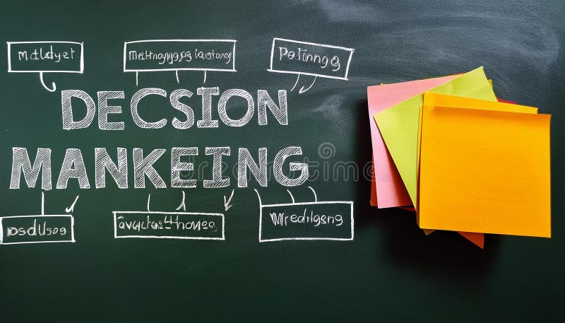 Decision Making Concept on Blackboard. Stock Photo - Image of chalk ...