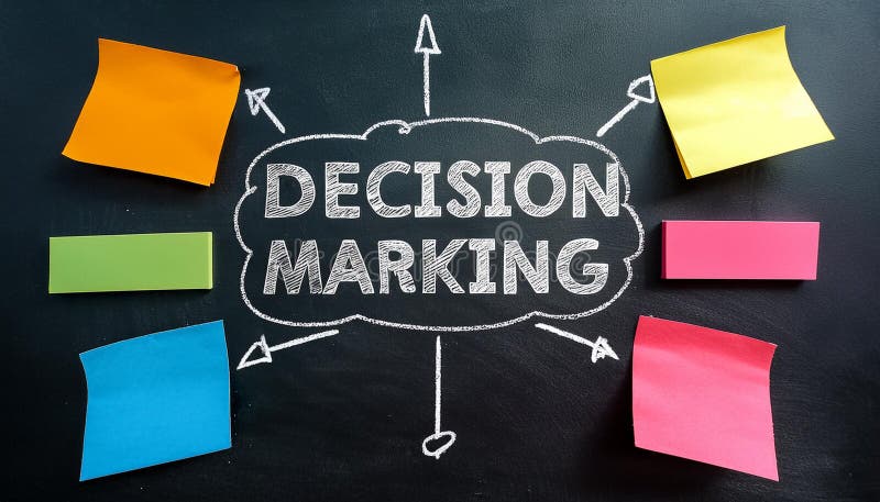 Decision Making Concept on Blackboard. Stock Image - Image of text ...