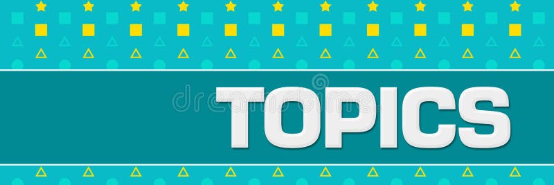 Topics Turquoise Yellow Basic Shapes Horizontal Stock Illustration ...
