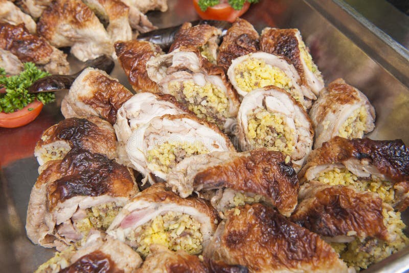 Topkapi Chicken at an Oriental Restaurant Buffet Stock Photo - Image of ...