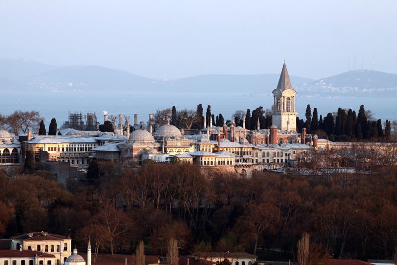 Topkapi Palace Istanbul stock photo. Image of tree, domes - 32865992