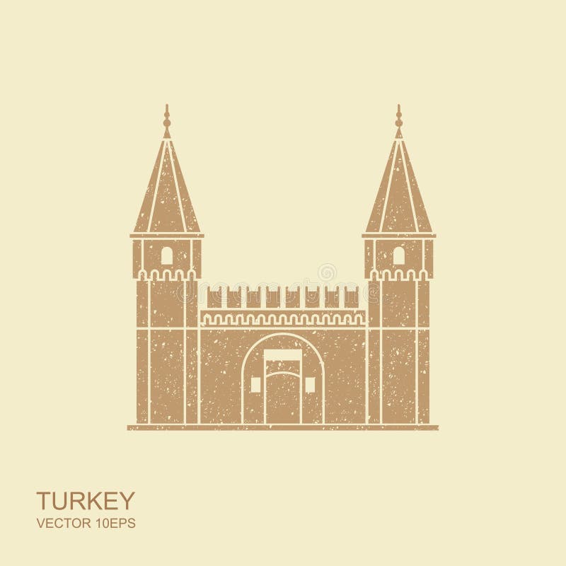 Topkapi Palace, Istanbul Turkey Concept Vector Illustration Stock ...