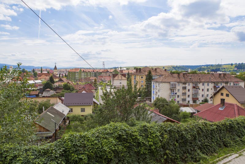 Aerial View of Toplita City Editorial Stock Photo - Image of romania ...