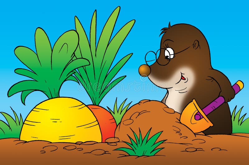 Sprites Animados Del Carácter Del Topo Ilustración del Vector ...