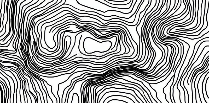 Topo Contour Map on White Contour Lines Modern Map Seamless Pattern ...