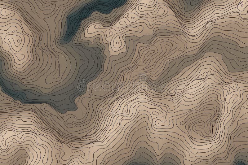 Topographic Contour Lines Map Seamless Pattern Background Generative AI ...