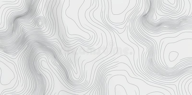 A Topographic Contour Map Abstract of the Geography Scheme and Terrain ...