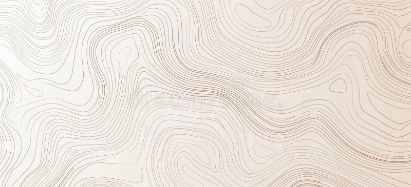 Topographic Contour Map Background. Abstract White Wave Paper Curved ...