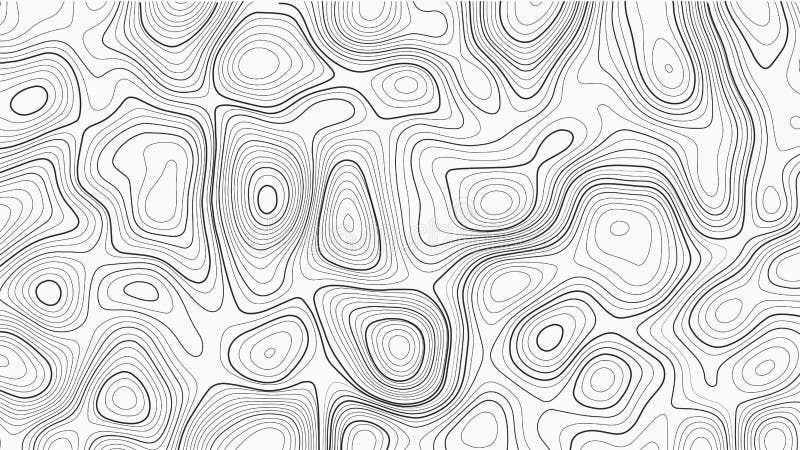 Topographic Contour Map on White Background. Vector Grid Map Stock ...
