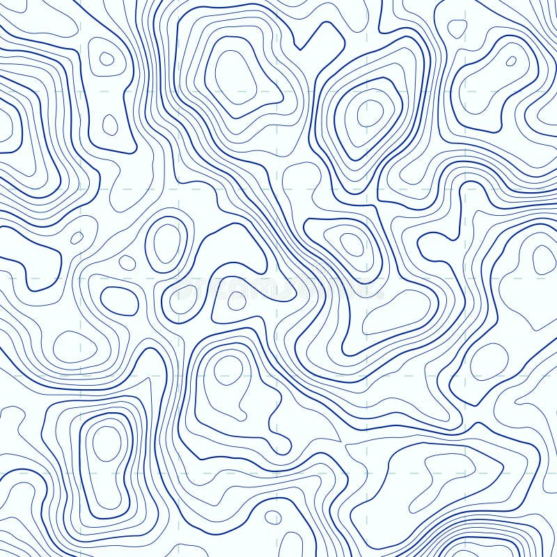 Topographic Contour Map on White Background. Vector Grid Map Stock ...