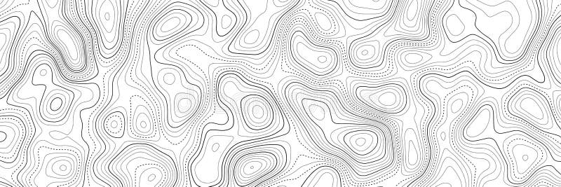 Topographic Contour Map on White Background. Vector Grid Map Stock ...