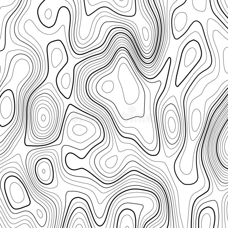 Topographic Contour Map on White Background. Vector Grid Map Stock ...
