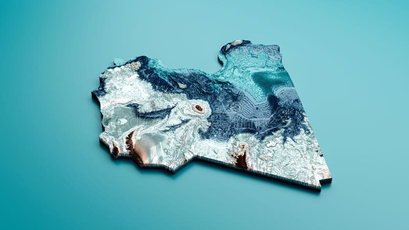 Topographic Libya Map Hypsometric Libyan Elevation Tint Spectral Shaded ... Topographic Libya Map Hypsometric Libyan Elevation Tint Spectral Shaded ...