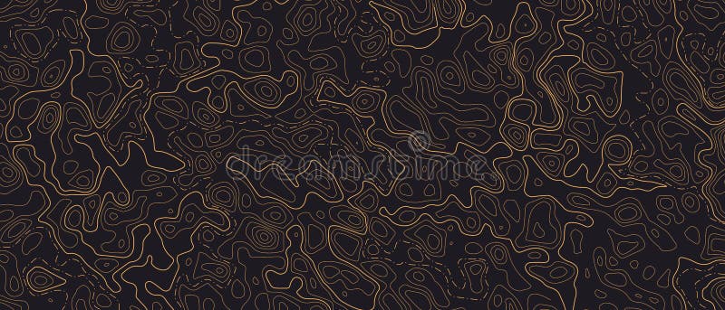 Topographic Line Map Patterns. Orange Contour and Textured Background ...