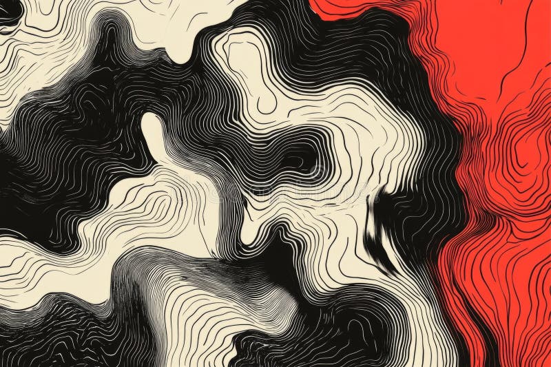 Topographic Lines Creating an Abstract Background with a Gradient of ...