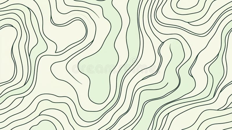 Topographic Lines Flowing and Creating an Abstract Pattern with Soft ...