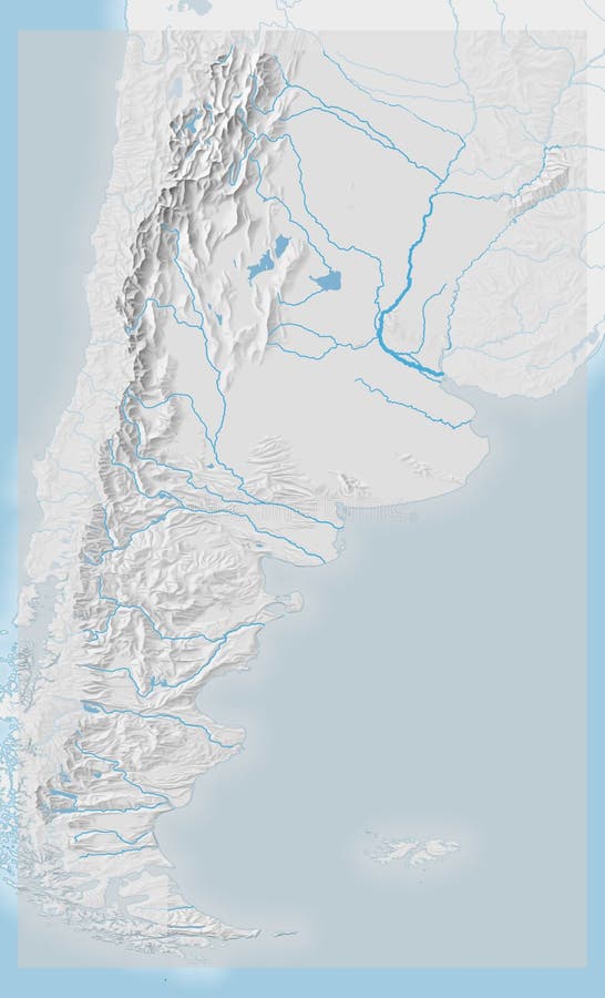 Topographic Map of Argentina Stock Illustration - Illustration of ...