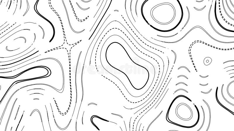 Topographic Map Background. Grid Map. Pattern of Contour Lines ...