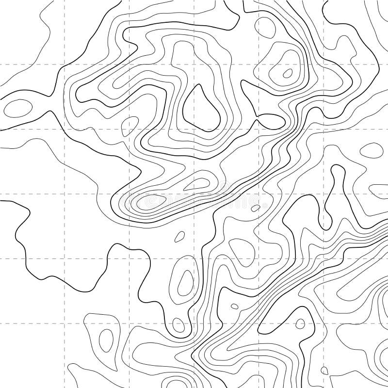Topographic Map Background. Grid Map Stock Illustration - Illustration ...