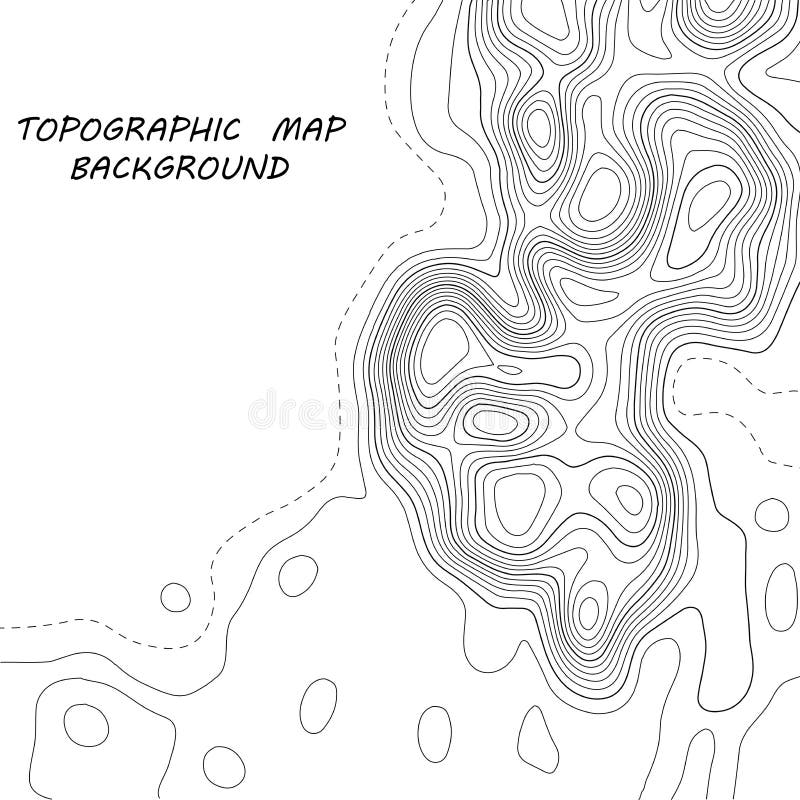 Topographic Map Background. Grid Map. Pattern of Contour Lines ...