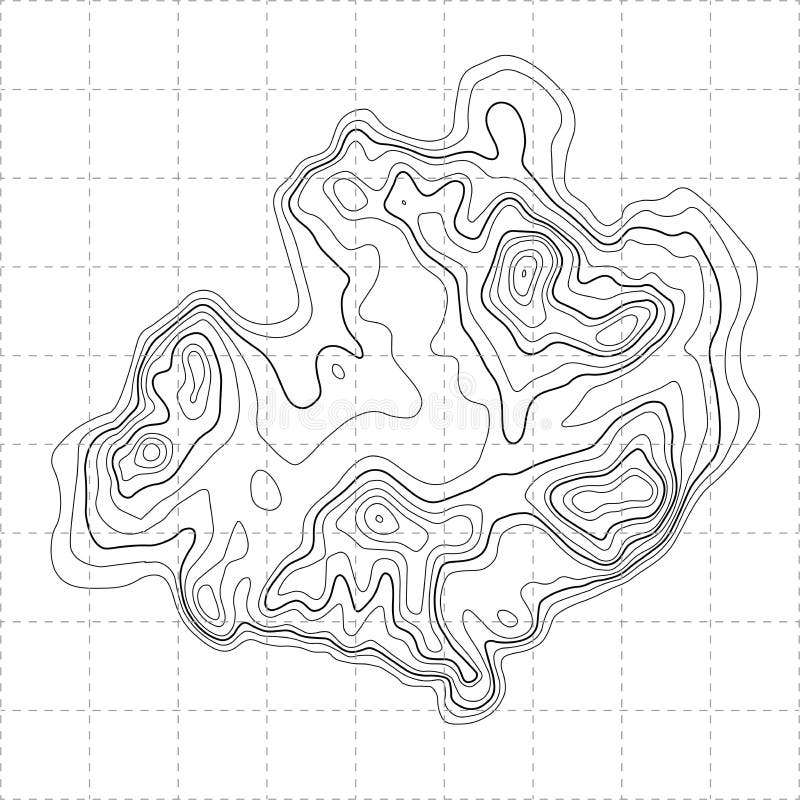 Topographic Map Background. Grid Map. Pattern of Contour Lines ...