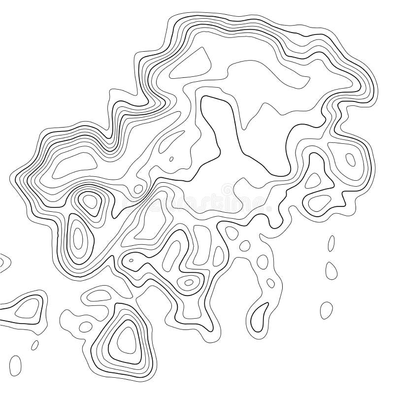 Topographic Map Background. Grid Map. Pattern of Contour Lines ...