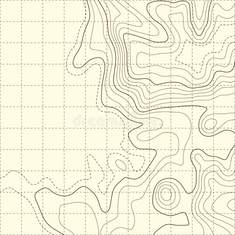 Topographic Map Background. Grid Map. Pattern of Contour Lines ...