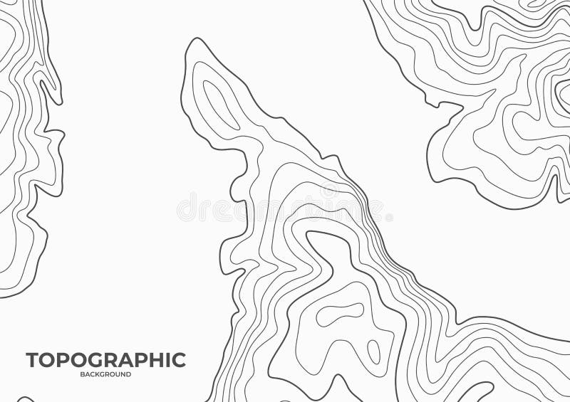Topographic Map Background. Peninsula Contour Map. Cartography Vector ...
