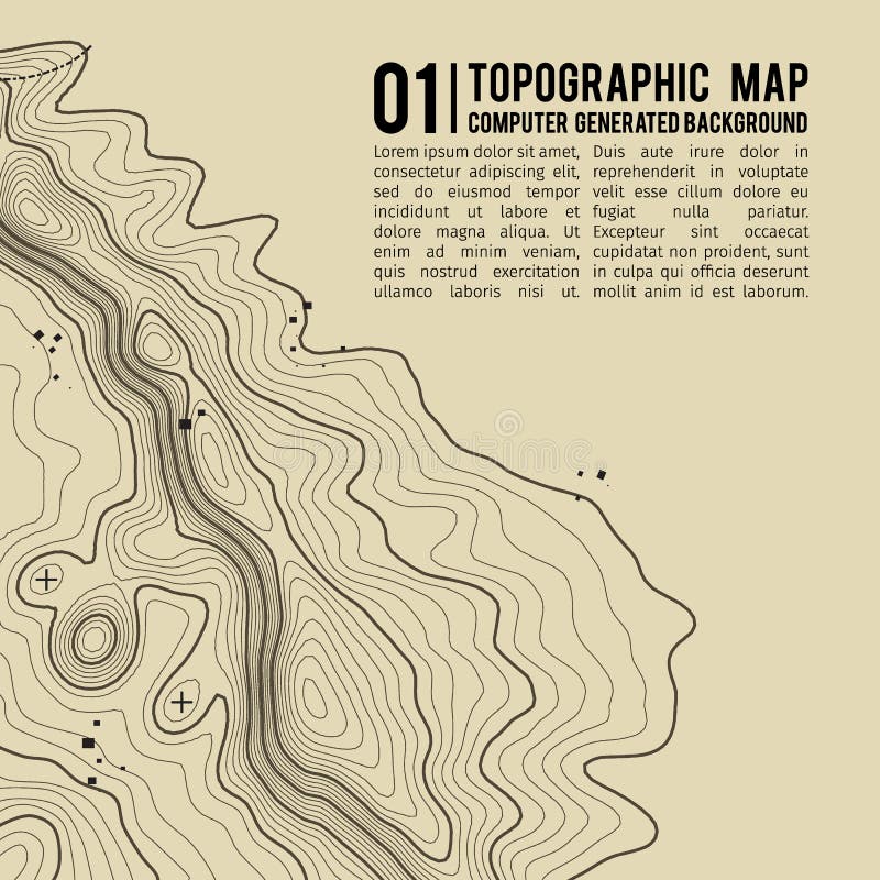 Topographic Map Background with Space for Copy . Line Topography Map ...