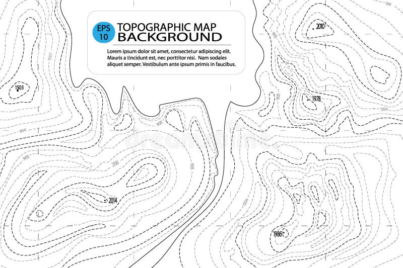 Topographic Map Background with Text. Contour Topography Map ...