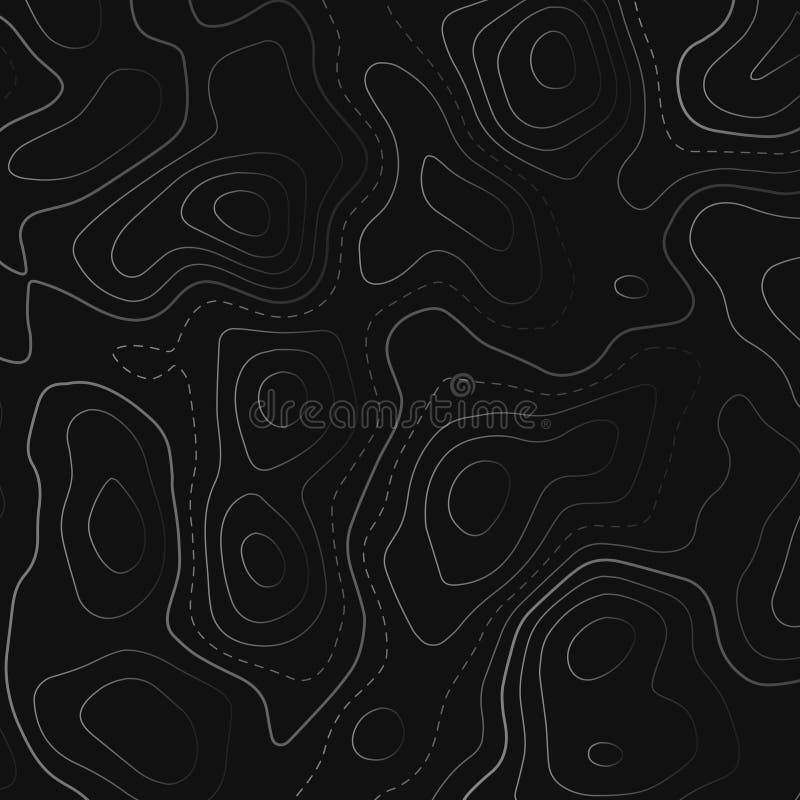 Topographic Map in Black Background Stock Vector - Illustration of grid ...