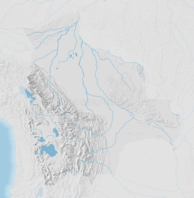 Topographic map of Bolivia stock illustration. Illustration of ...