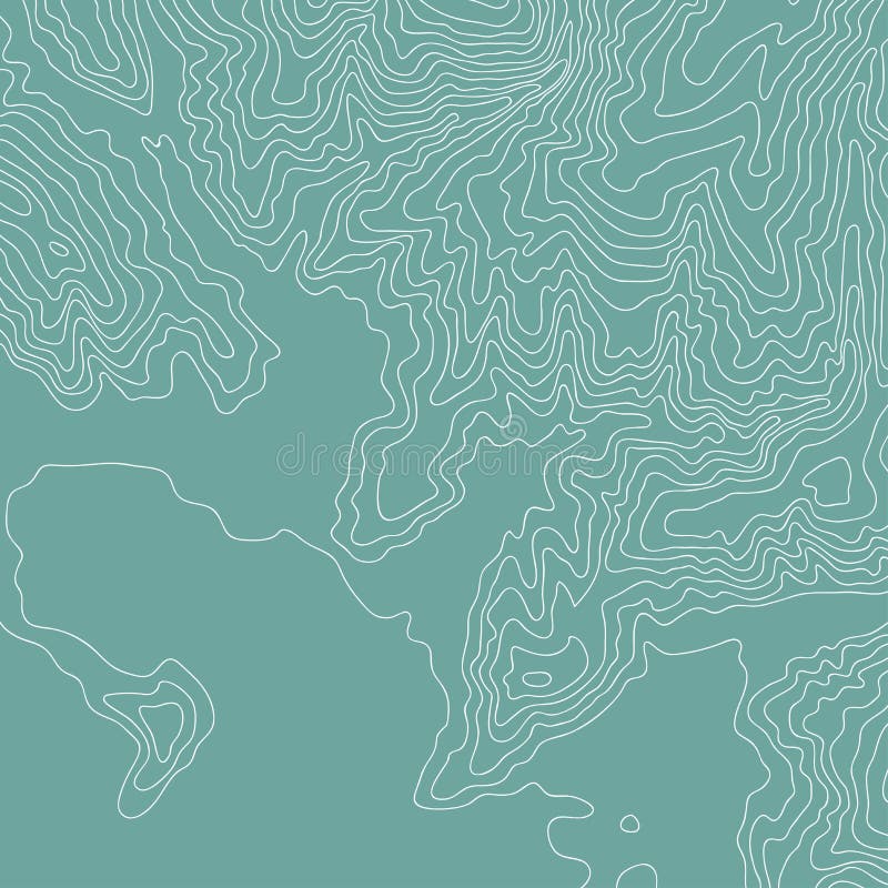 Topographic Map, Color and Fun Lines, Vector Stock Vector ...