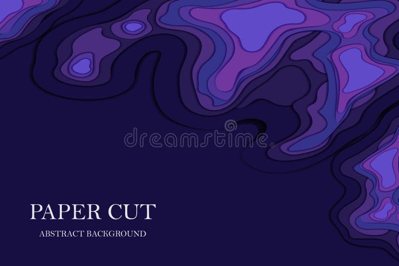 Topographic Map Concept or Smooth Origami Layers Paper Cut Layout ...