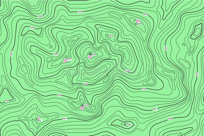 Topographic Map Seamless Pattern. Vector Background Violet Tile Stock ...