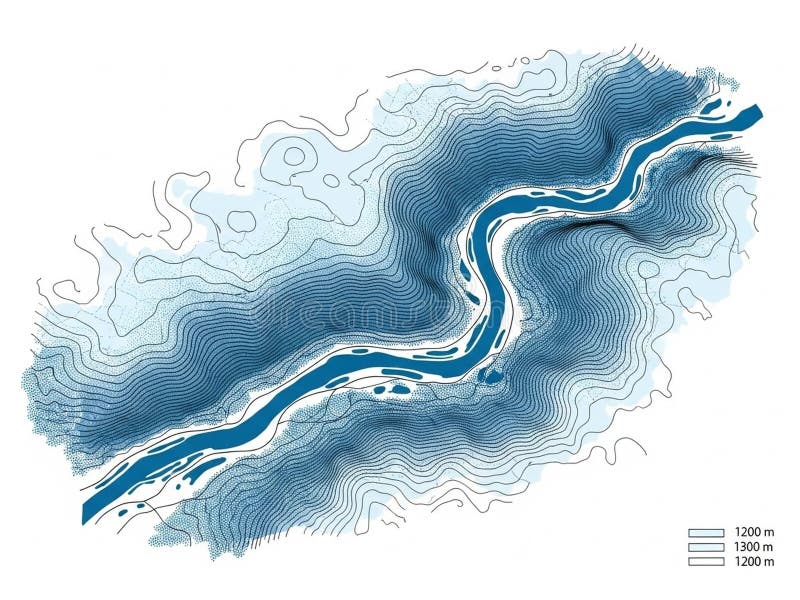 Topographic Map Contour Lines Isolated on White Background Stock ...