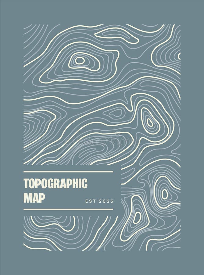 Topographic Map Cover Design. Vector Illustration Stock Illustration ...