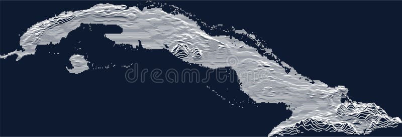 White map of Cuba stock vector. Illustration of graphic - 202594728