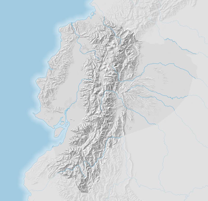 Topographic map of Ecuador stock illustration. Illustration of hill ...