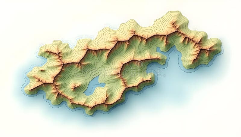 Topographic Map Elevations Geography and Terrain Mountains Islands ...